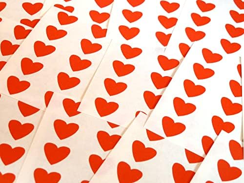 1000 Pcs Red Heart Stickers, 1 Inch Valentine's Day Self Adhesive Label ...