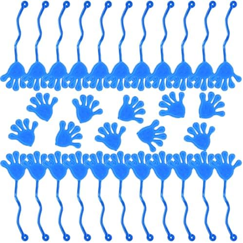 Amazon.com: Lunmon 24 Pcs Blue Sticky Hands Bulk Stretchy Sticky Hand ...