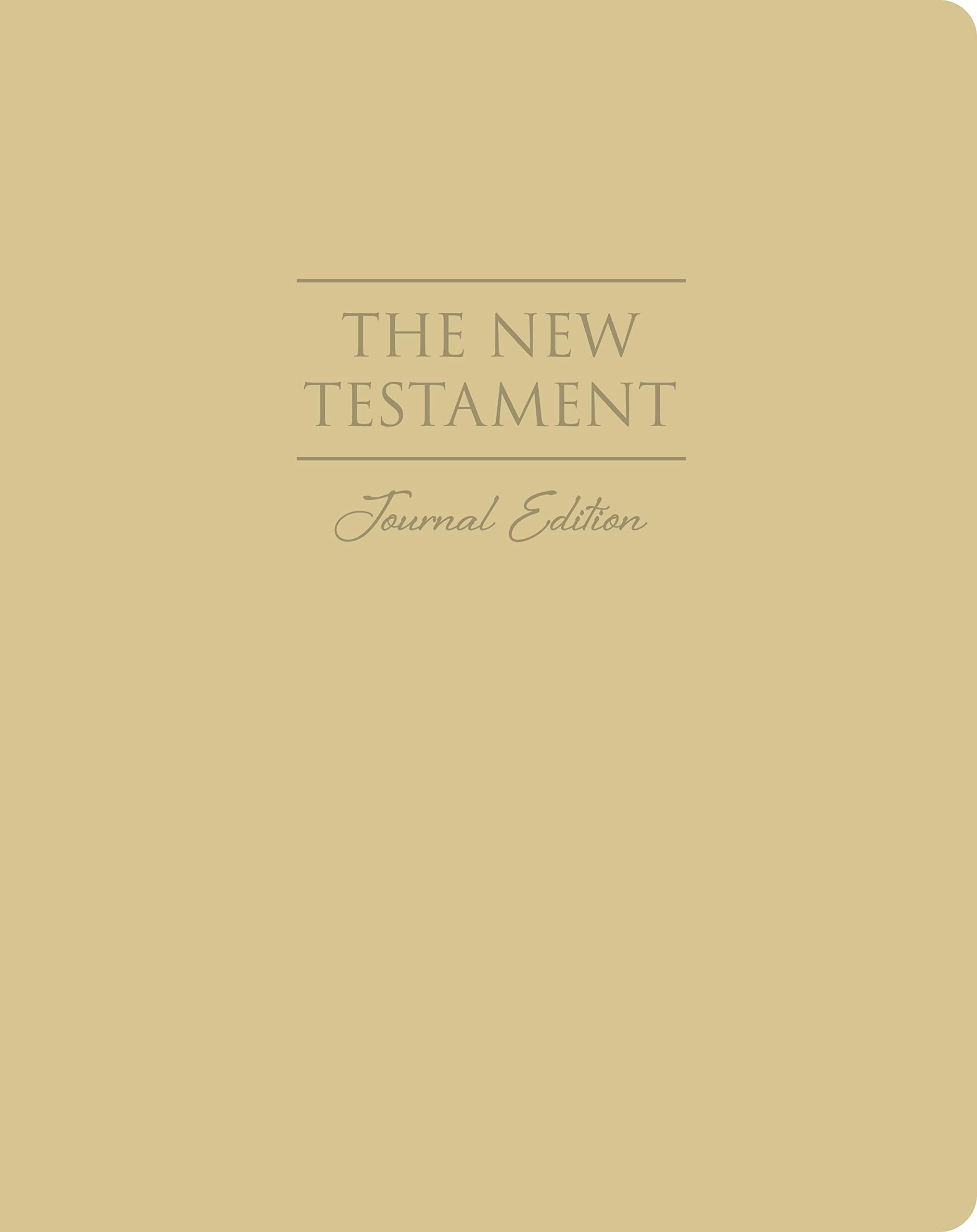 The New Testament, Journal Edition - Large Print, Faux Leather ...