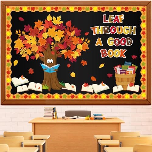 Amazon.com: Frienda Fall Leaves Affirmation Station Bulletin Board Set ...