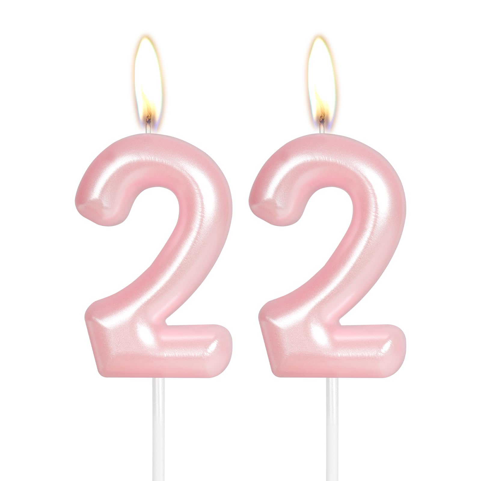 Hot Pink Happy 22nd Birthday Candle,Pink Number 22 Candle,Birthday Cake ...