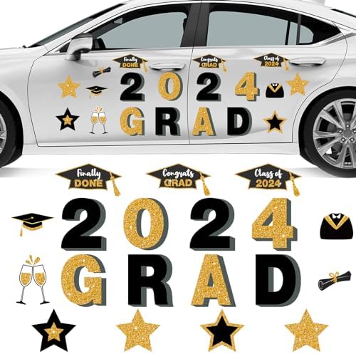 Amazon.com: 19 Pieces Graduation Car Magnets Set Grad 2024 Graduation ...
