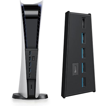 Amazon.com: 5 Port USB Hub for PS5, Megadream High-Speed Expansion Hub ...