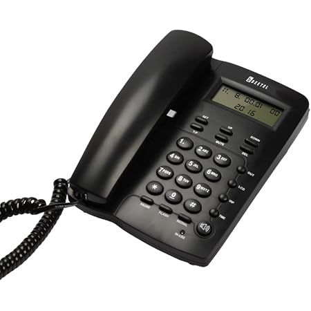 Beetel B11 Corded Landline Phone, Ringer Volume Control, LED for Ring ...