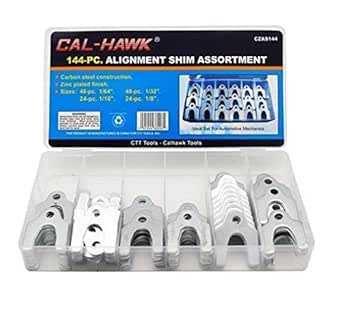 Amazon.com: 144 Pc Alignment Shim Assortment Suspension 1/64" 1/32" 1/16" 1/8" - Camber Toe ...