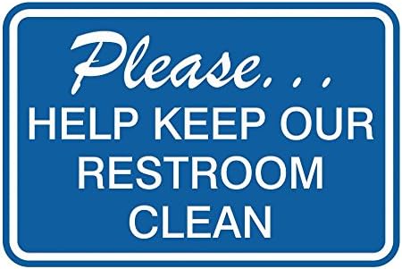 Amazon.com : Classic Framed Please Help Keep Our Restroom Clean Wall ...