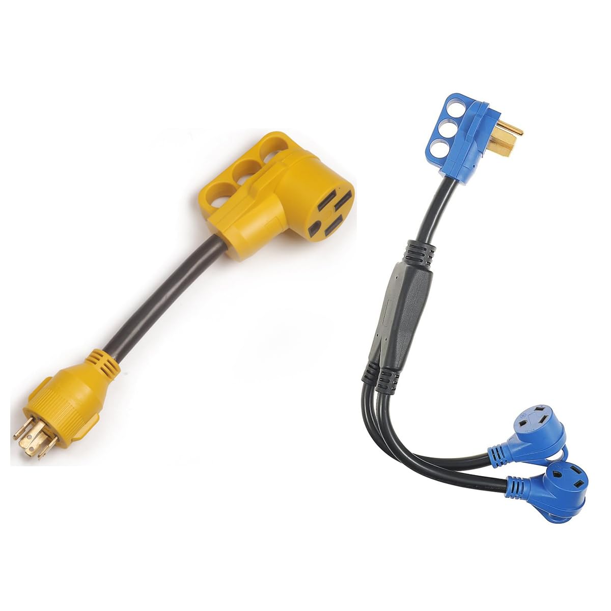 Generator Power Adapter 30Amp Male 4 Prong Plug to 50 Amp RV Receptacle ...