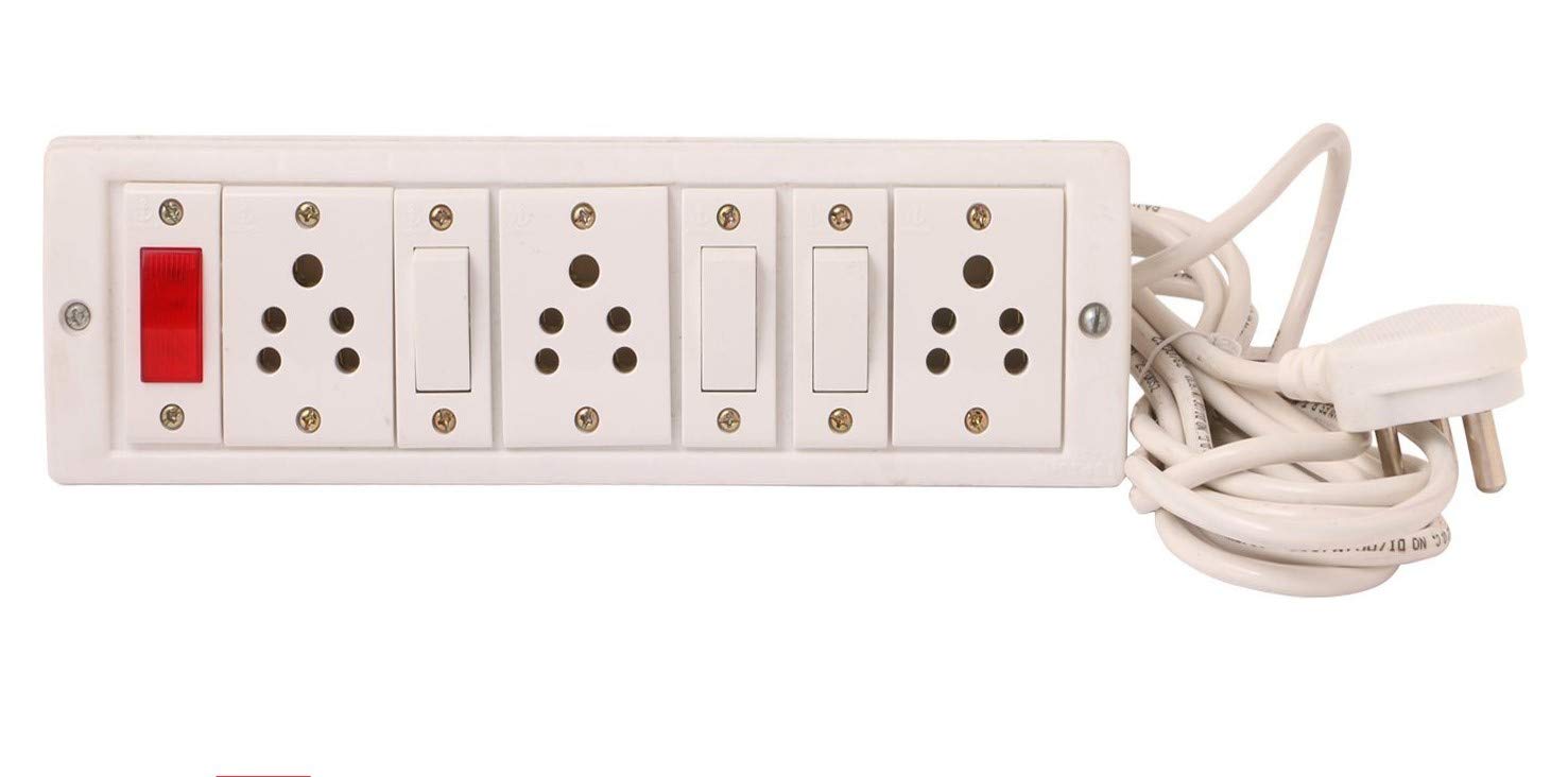 INDRICO power strip extension multi outlet board Fitted with 3 Anchor ...