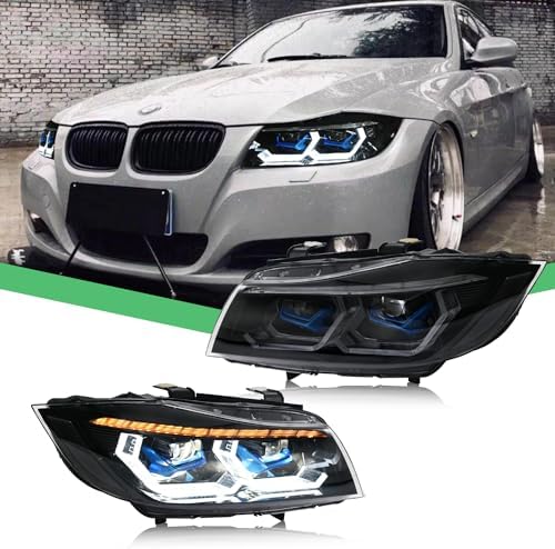 Amazon.com: Headlights for BMW E90 2009-2012, Headlamps for BMW 3 ...