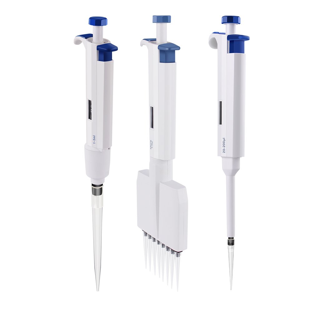 Buy Four E’S Scientific Adjustable Pipettes Kit, Autoclavable 20-200ul ...