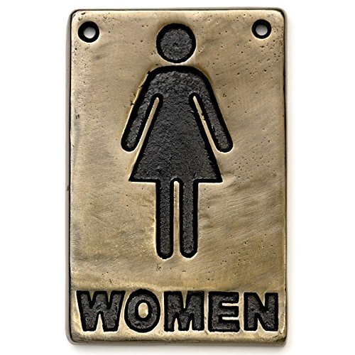 Buy Bronze Toilet Sign Women | Ladies Toilet Sign, Female Toilet Sign ...