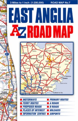 Amazon | East Anglia A-Z Road Map | World