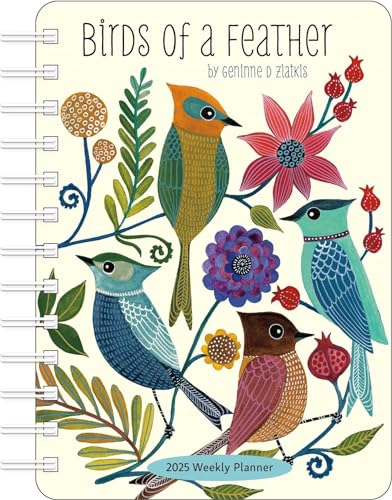 Birds of a Feather 2025 Weekly Planner Calendar: Watercolor Bird ...