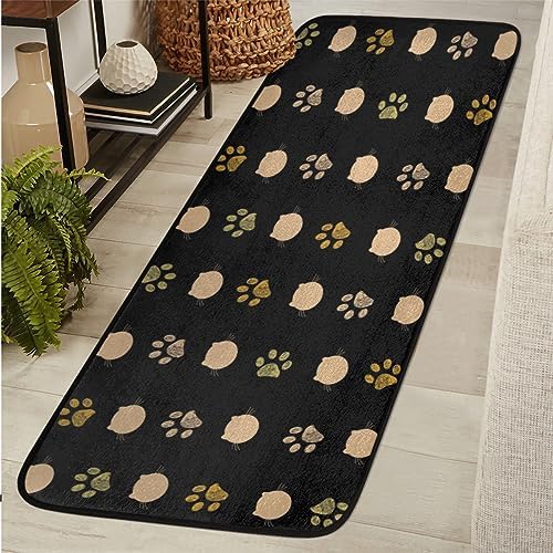 Amazon.com: Cat Paw Prints Washable Runner Rug - 2x6 Feet Rug Runners ...