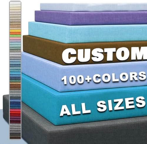 Custom Size High Density Upholstery Foam Cushion Seat Pads, Patio Bench ...