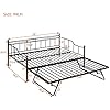 Amazon.com: LUSPAZ Full Size Extendable Bed with Pop Up Trundle, Twin ...
