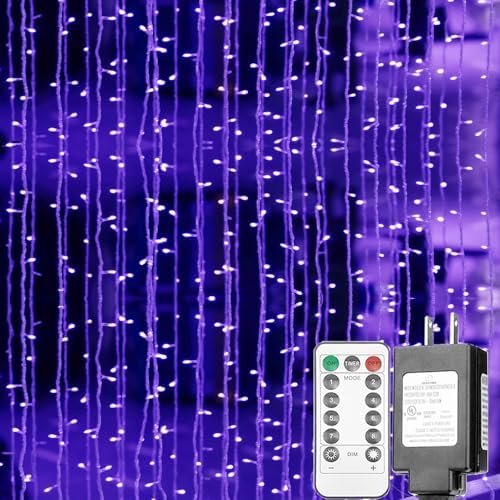 Amazon.com: Solhice Black Light Curtain String Lights for Glow Party ...