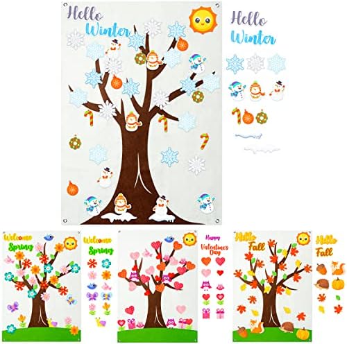 Amazon.com: Fall Tree of Thanks Craft Kit Felt Fall Decorations Fall ...