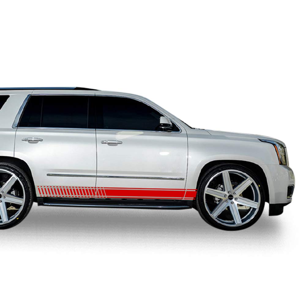 Amazon.com: Set of Racing Side Stripes Decal Sticker Graphic Compatible ...