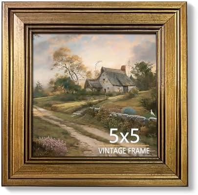 Amazon.com - Aruifinw 5x5 Picture Frame - Vintage Gold Picture Frame ...