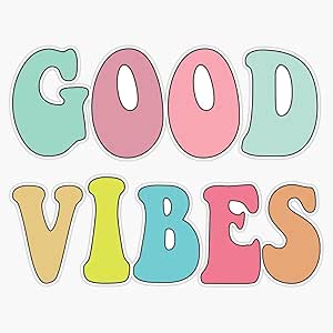 Amazon.com: Good vibes Bumper Sticker Decal 5" : Sports & Outdoors
