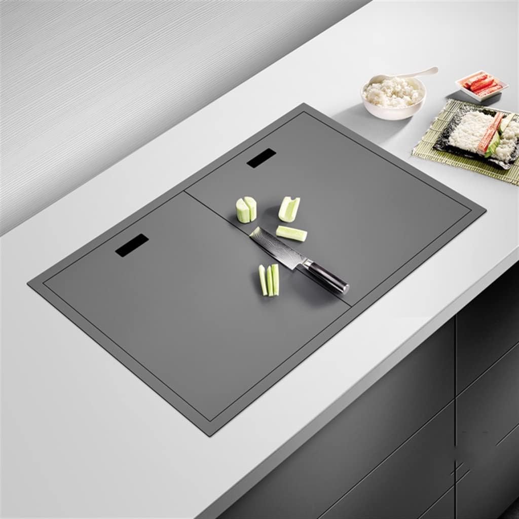 maozi Kitchen Black Smart Invisible Sink Sink Hidden Stainless Steel ...