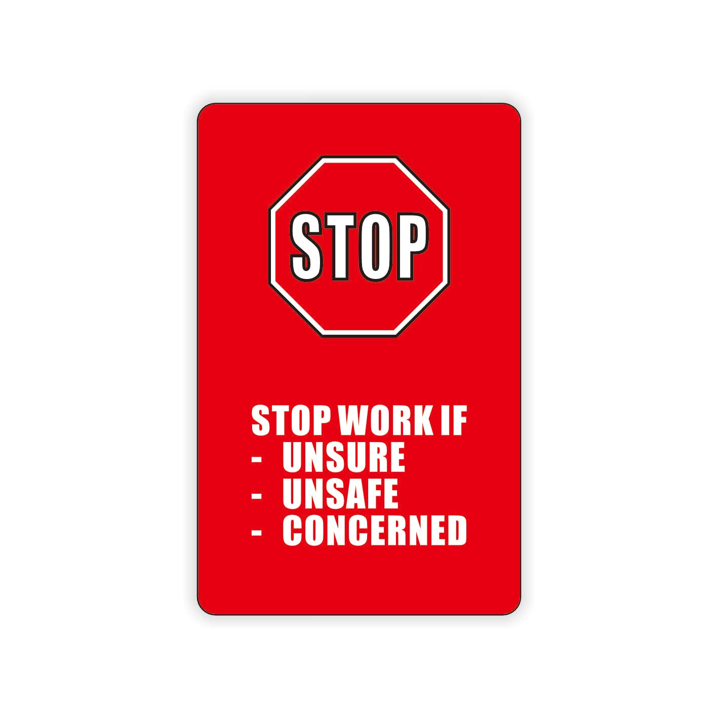 Stop Working Sign Men At Work (to Diagram 7001) C/w Arrow Left (to
