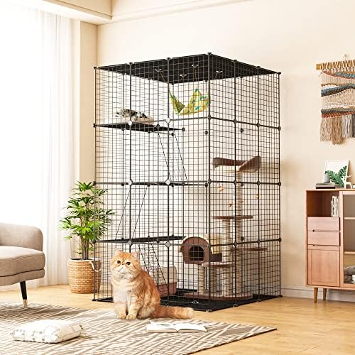 Amazon.com: COZIWOW Cat Enclosures Indoor, 3-Tier Wire Cat Cages Indoor Large, Window Catio for ...