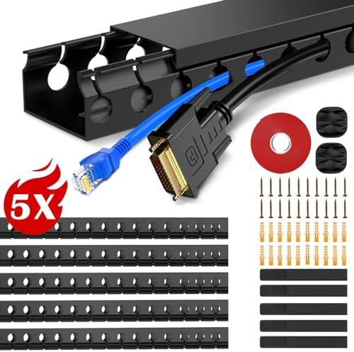 Amazon.com: Alritz Cable Management Organizer,Cable Raceway Kit,72 ...