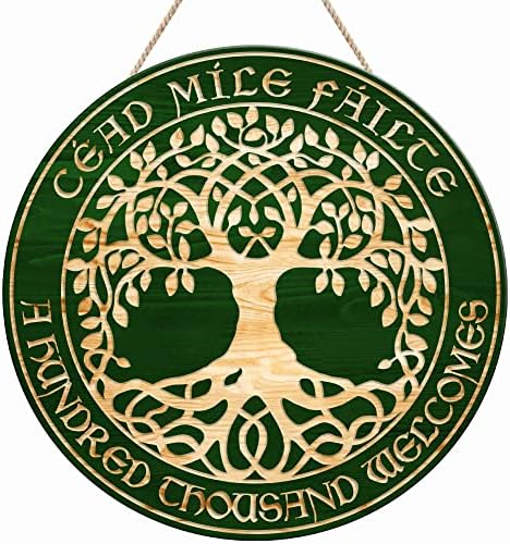 Amazon.com : WODORO Personalized Celtic Tree of Life Metal Tin Sign ...