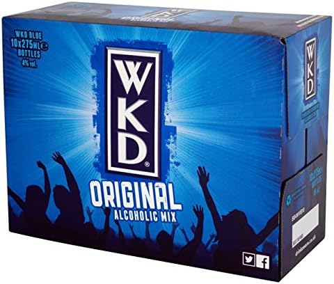 WKD Blue Vodka Drink (10 x 275ml Bottles) : Amazon.co.uk: Grocery
