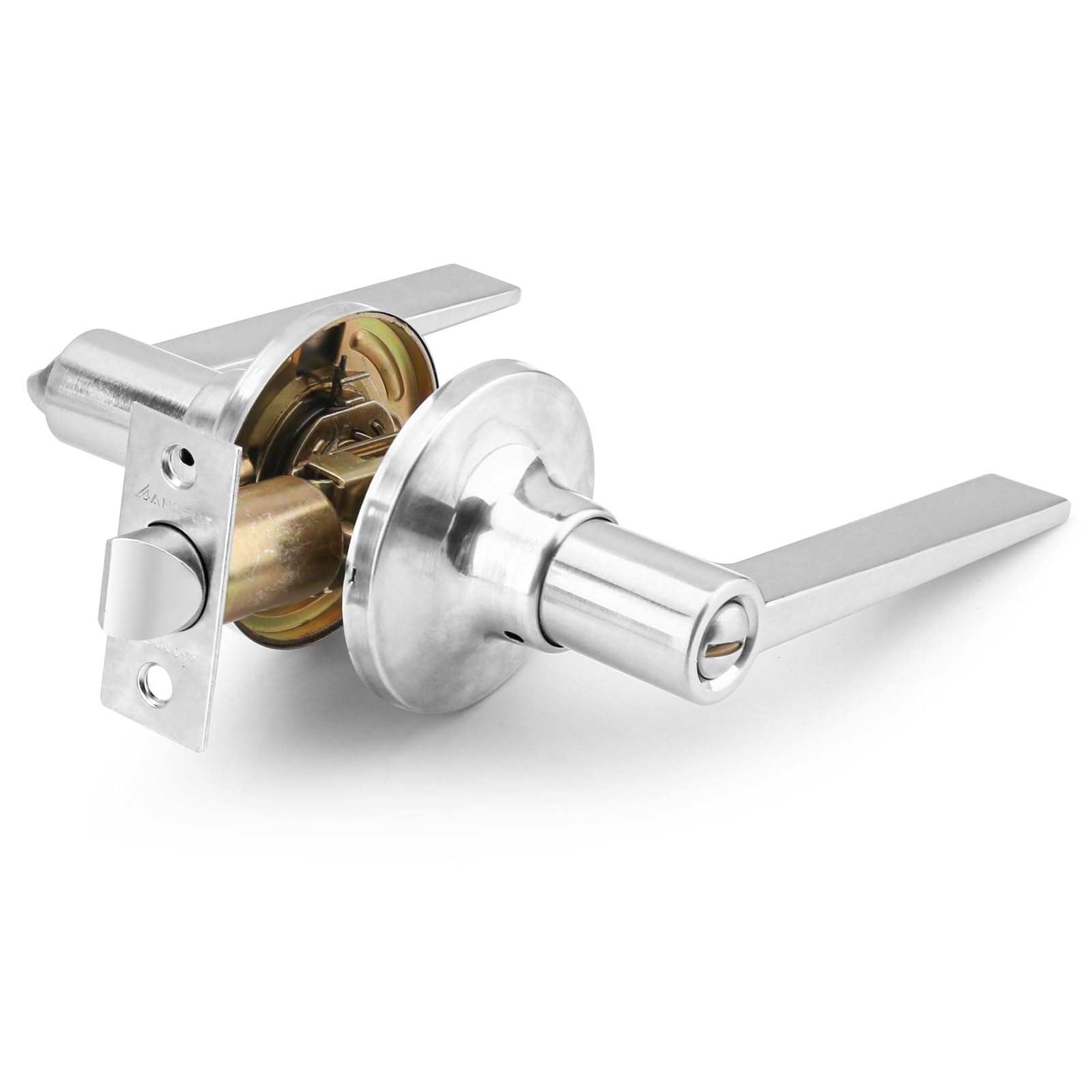 ANNFUZ Round Privacy Lever Door Handle Without Key,Keyless Door Lever ...