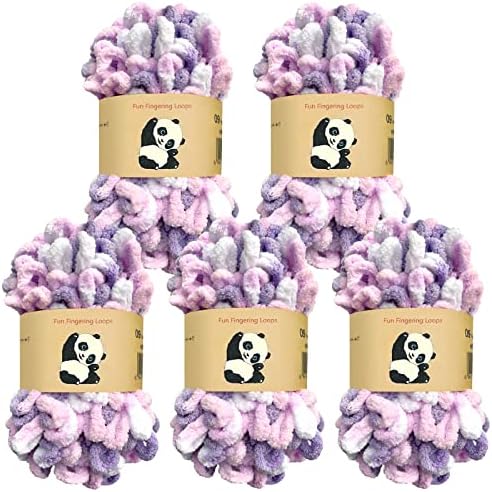 Amazon.com: Loop Yarn 5Packs,Shenlin Chunky Chenille Yarn for Hand ...