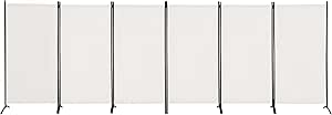 Amazon.com - Room Divider-6 Panels White Folding Privacy Screens ...