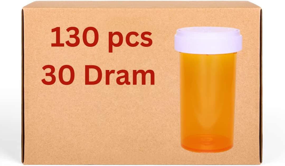 Amazon.com: 30 Dram Plastic Pill Bottles with Child-Resistant Cap (pack ...