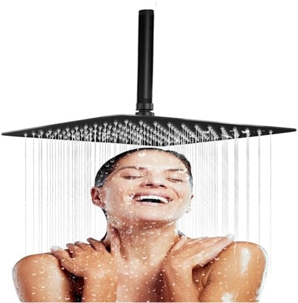 NCEKO ROALFLUX Regadera Negra Cuadrada de Techo para baño (8 PULGADAS ...