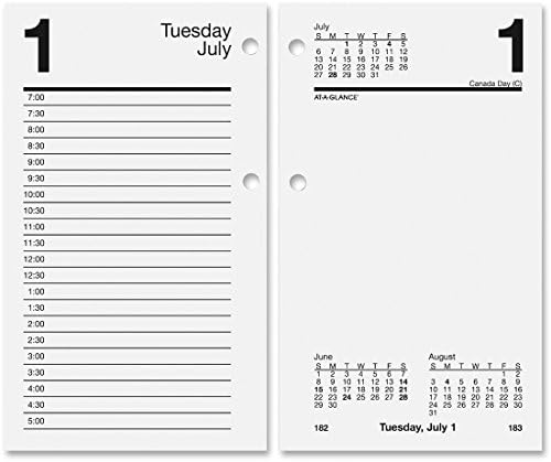 Amazon.com : AT-A-GLANCE 2024 Daily Desk Calendar Refill, 4-1/2" x 8 ...