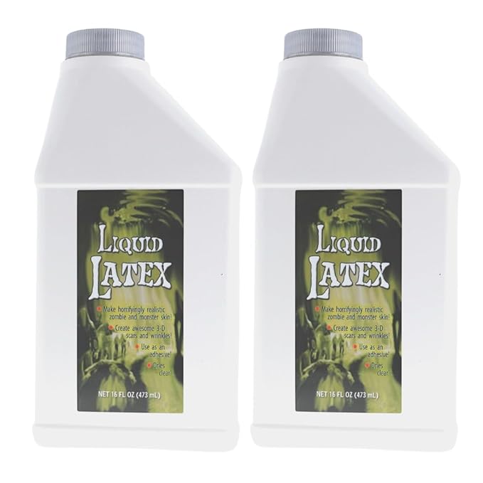Amazon.com : Liquid Latex for Special Effects (2 Pack Set) 16 Oz EACH ...