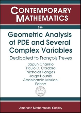 Geometric Analysis Of PDE And Several Complex Variables: Dedicated To ...