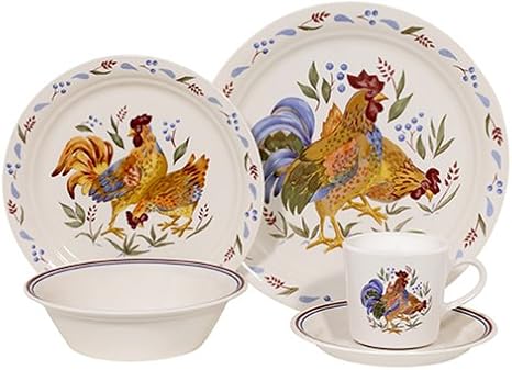 Amazon.com: Corelle Livingware 20-Piece Dinnerware Set, Service for 4 ...