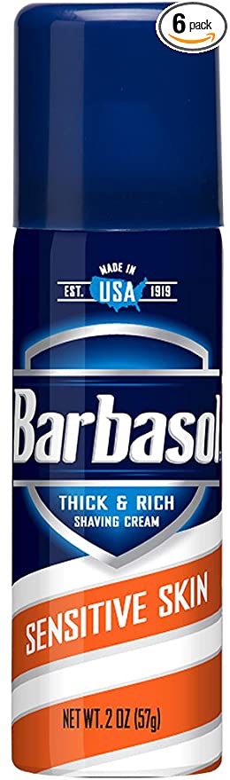 Amazon.com: Barbasol Sensitive Skin Thick & Rich Shaving Cream for Men ...