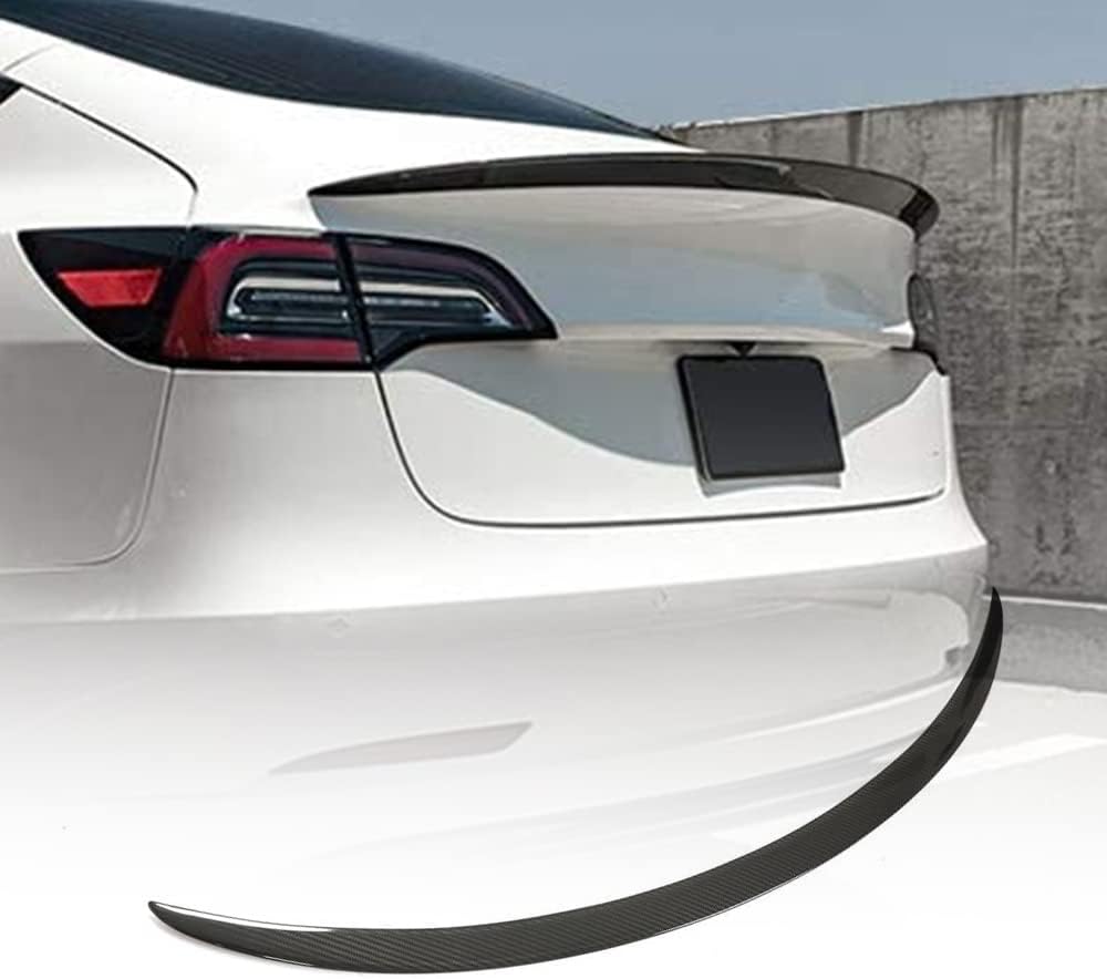 Amazon.com: Model 3 Dry Carbon Fiber Rear Trunk Spoiler for Tesla Model ...