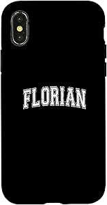Amazon.com: iPhone X/XS Varsity Style Personalized Name Classic Florian ...