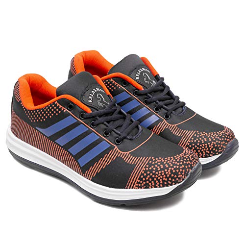 Buy Relaxman Men's Perfect Ultra Lite Sport Shoes (Orange & Royal Blue ...