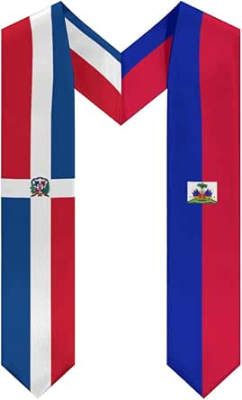 Amazon.com: Dominican Republic Haiti Haitian Flag Graduation Stole Sash ...