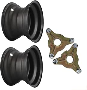 Amazon.com: YC Yier 2 Pack 6 inch Wheel Rim 3 Holes with 23T Rear Axle Hubs Fits ATV Quad Buggy ...