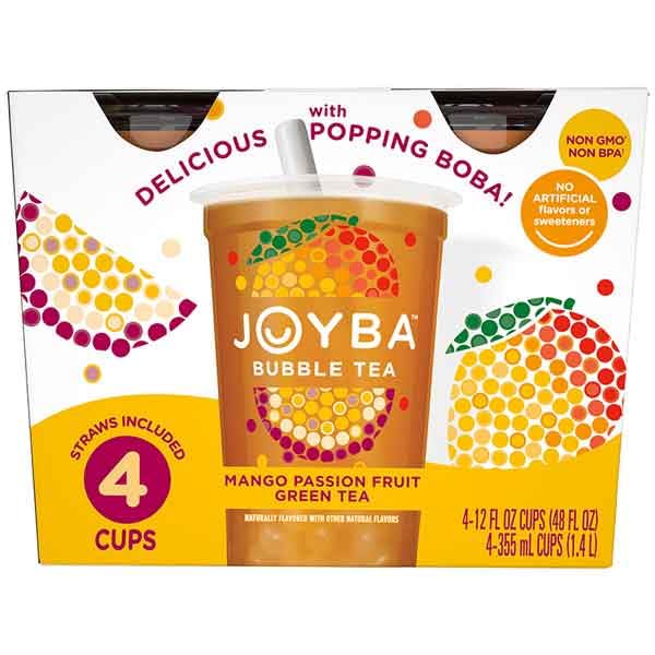 Amazon.com: Joyba Bubble Tea with Popping Boba, 4-Pack Carton 12 fl.oz ...