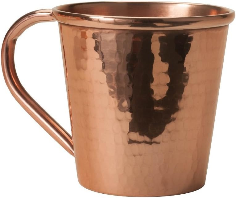 Amazon.com: 100% Copper Mug for Moscow Mule - 12oz Hammered Pure Copper ...