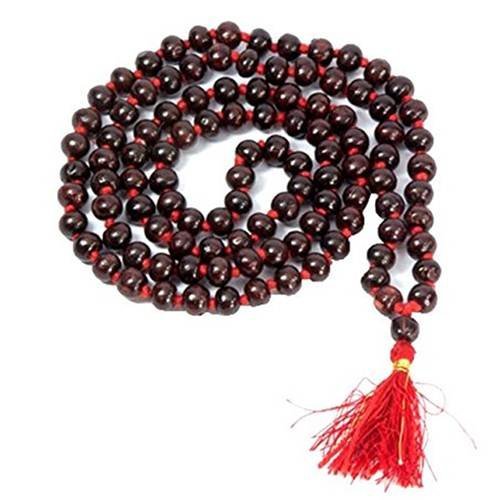 Lal Chandan Mala Original Silk Thread Knotted Red Sandalwood Mala - 108 ...