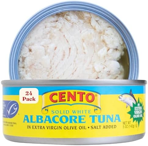 Amazon.com: Cento Albacore Tuna in Olive Oil 5 Oz (Pack of 24) High ...